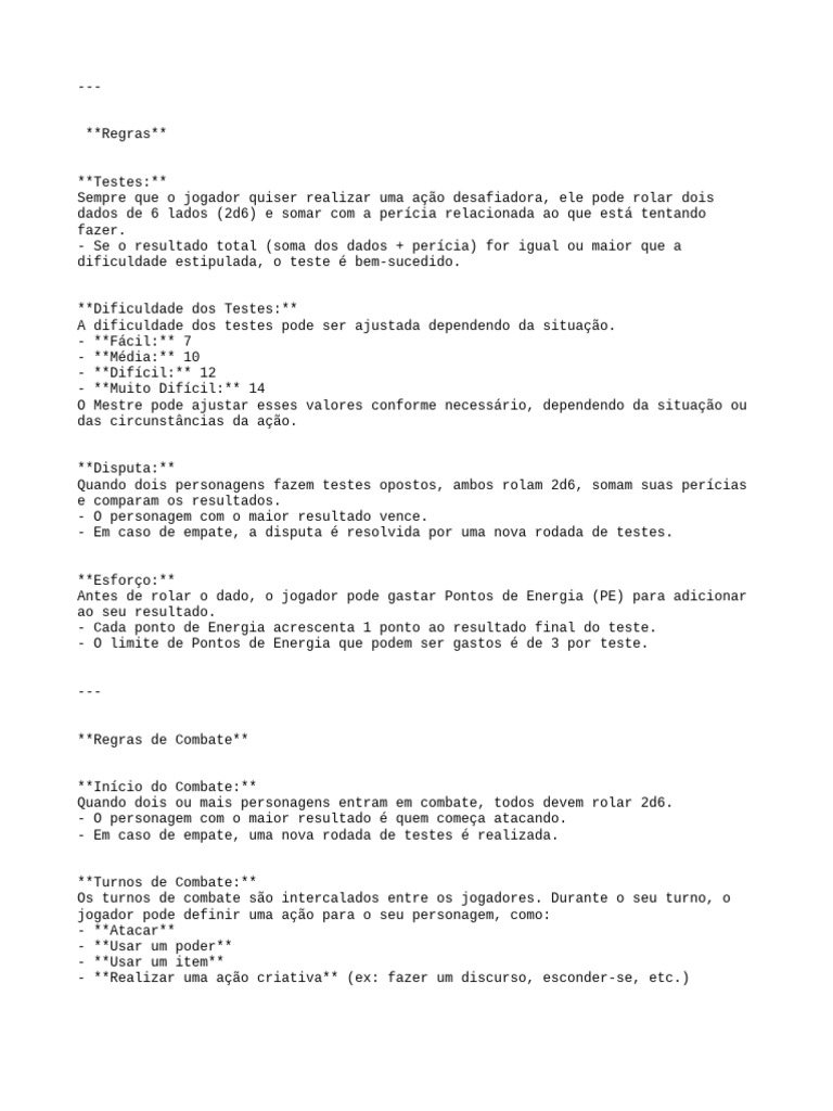 Regras de RPG no Discord | PDF