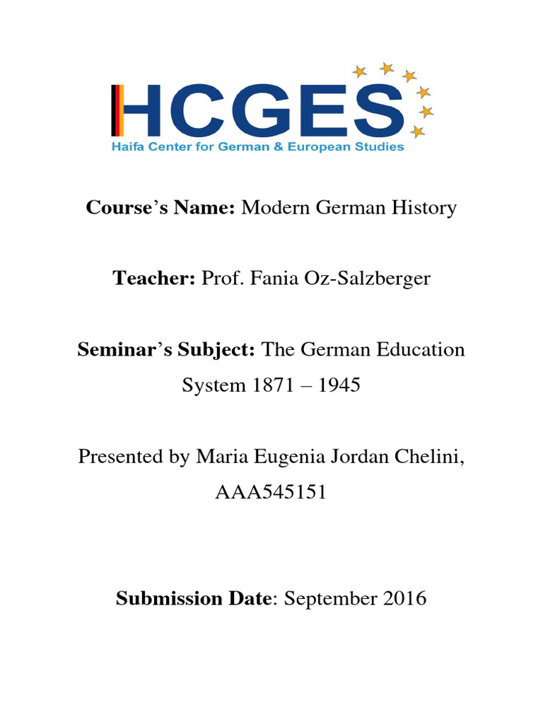 German Education Systems 1871-1945 | PDF | German Empire | Nazi Germany