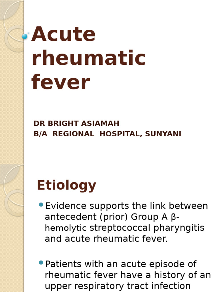 Understanding Acute Rheumatic Fever | PDF | Immunology | Medicine