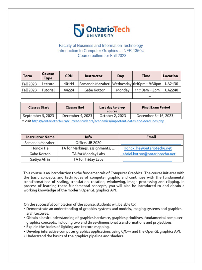 Intro to Computer Graphics Course | PDF | Shader | Turnitin