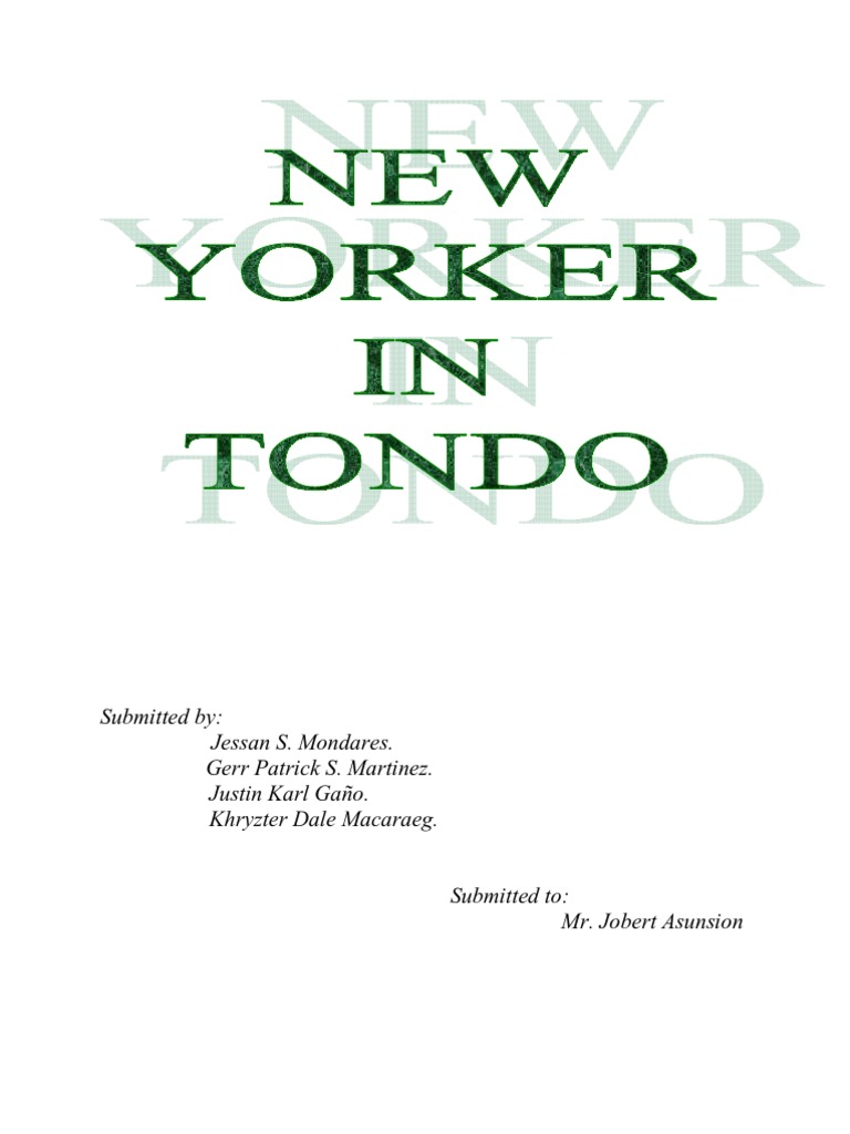 New Yorker in Tondo | PDF