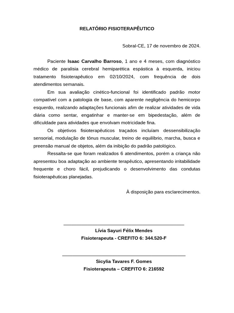 RELATÓRIO isaac | PDF