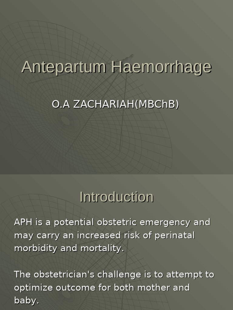 14 Antepartum Heamorrhage 2 | PDF | Medical Specialties | Motherhood