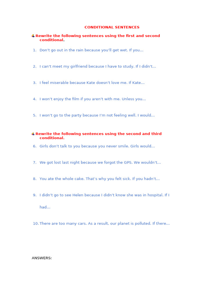...Rephrasing Conditionals | PDF
