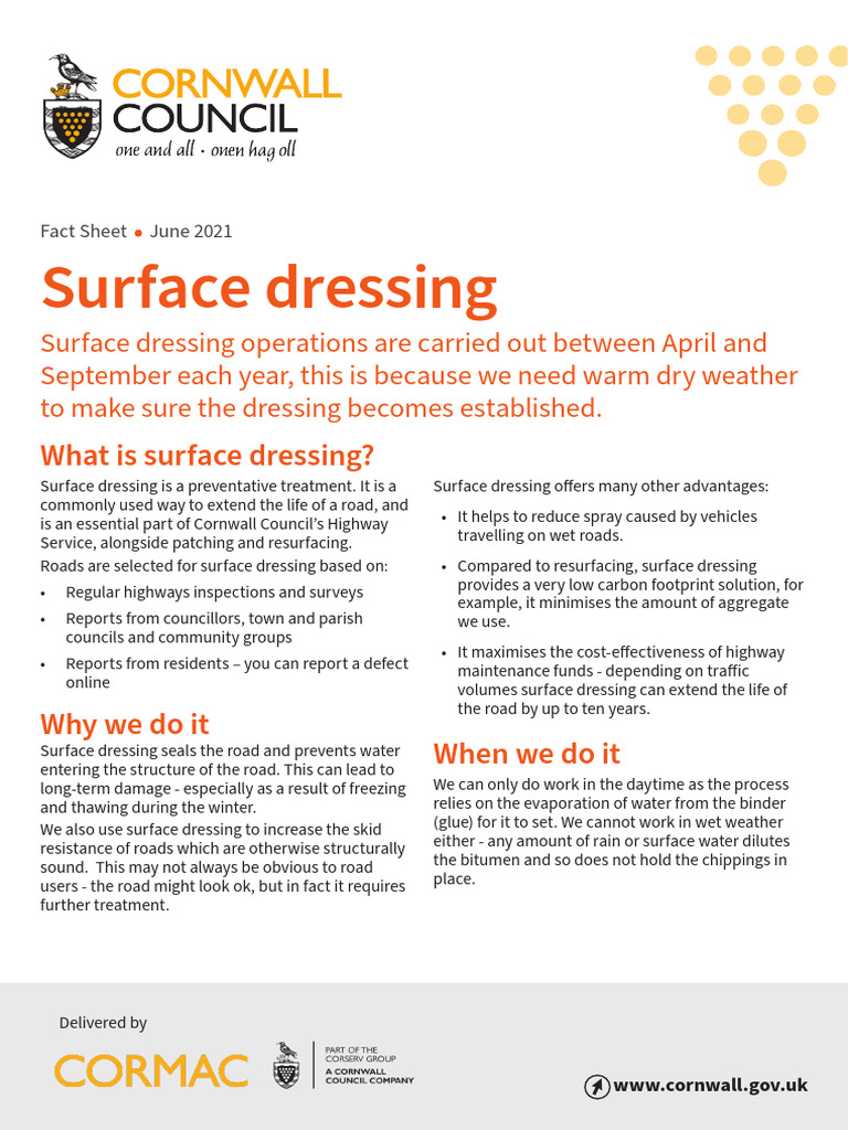 Understanding Road Surface Dressing | PDF | Road | Transport