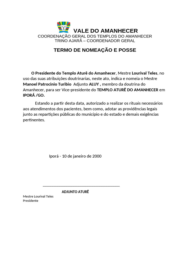 Termo de Posse | PDF