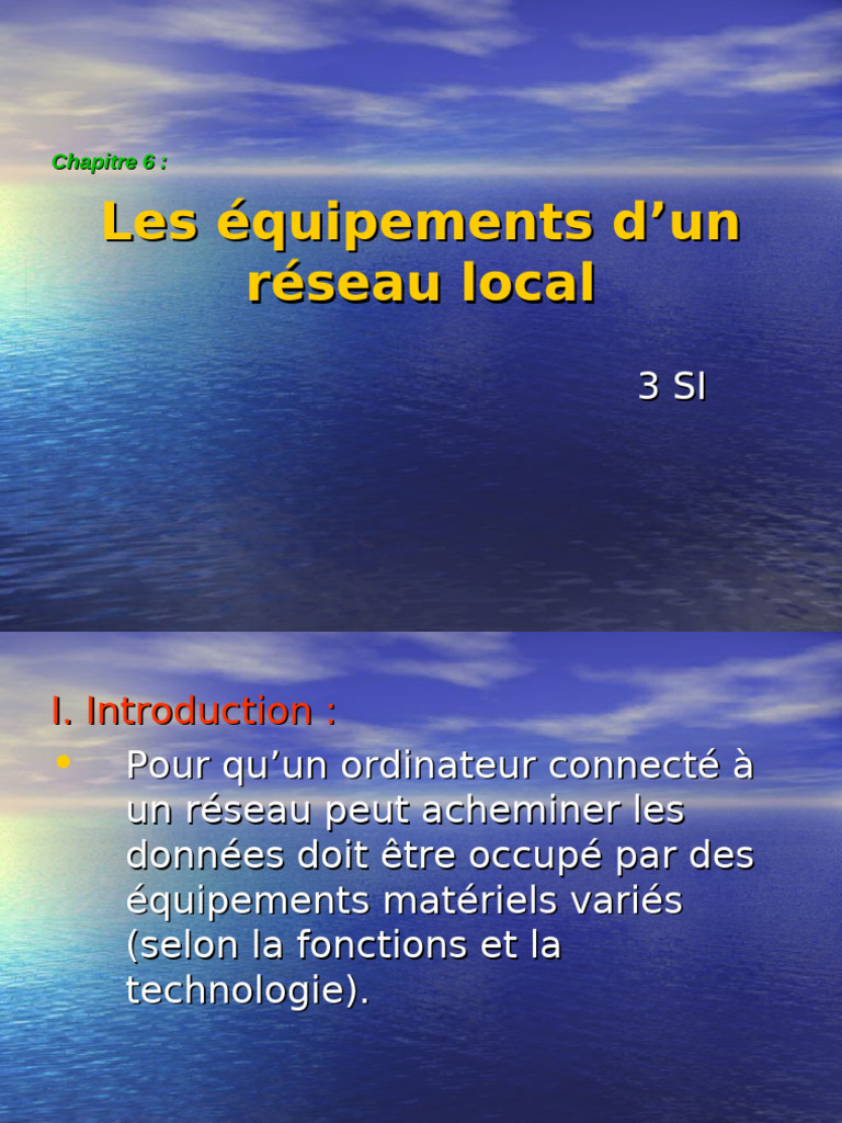 Les équipements d’un réseau local | PDF