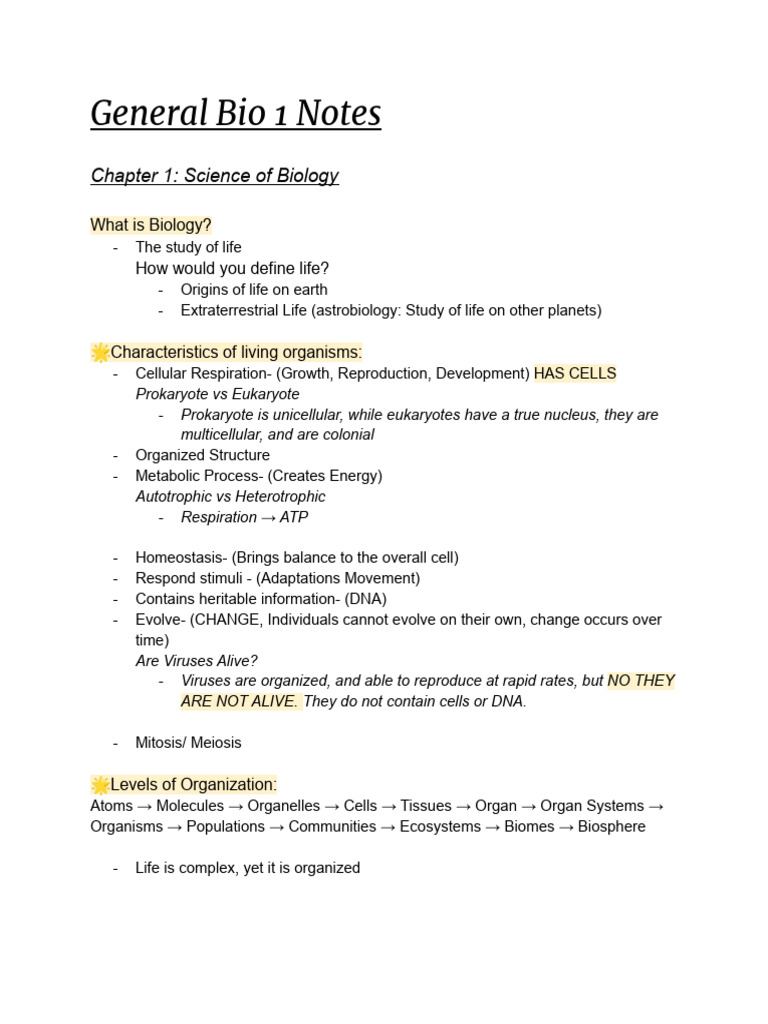 General Biology 1 Notes | PDF | Redox | Cell Membrane