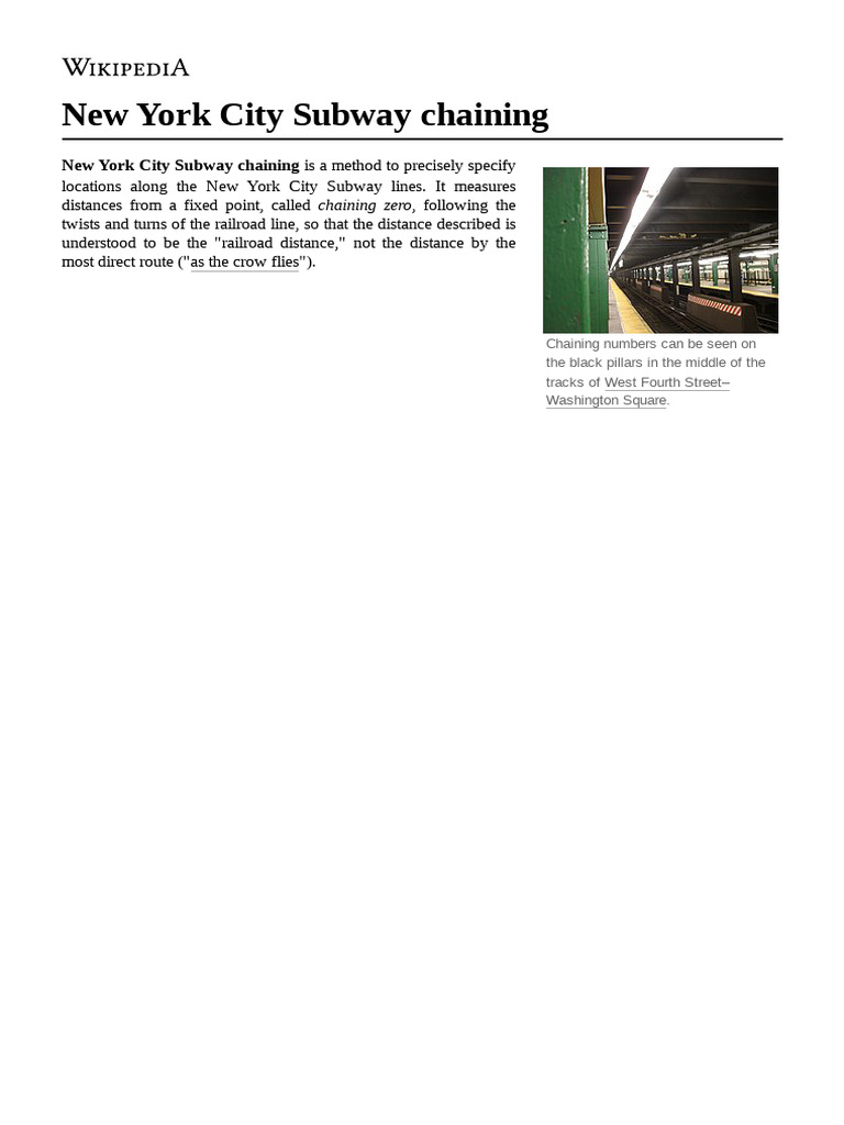 NYC Subway Chaining System Explained | PDF | Rail Transport | Rapid Transit