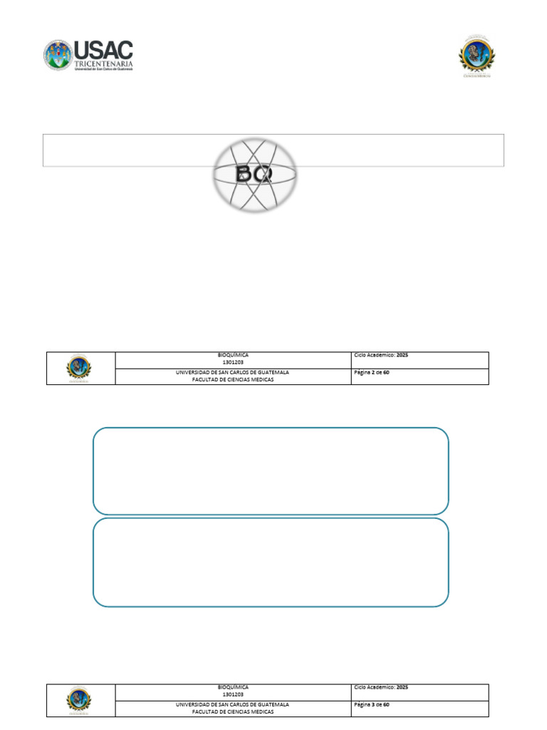 programa bioquímica 2025 usac | PDF | Metabolismo | Laboratorios