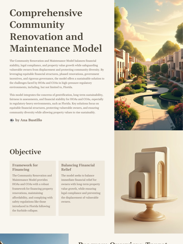 Comprehensive Community Renovation and Maintenance Model | PDF ...