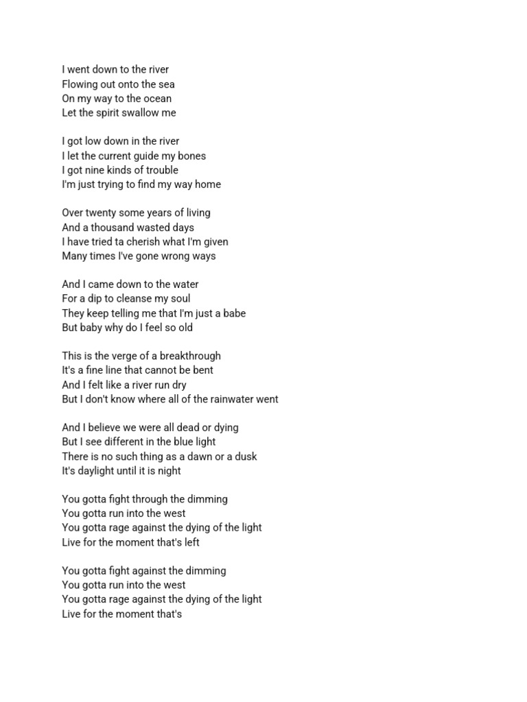 Down To The River | PDF