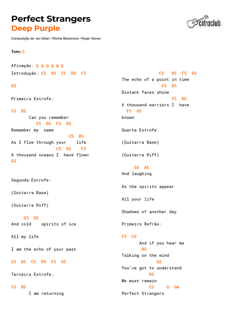 Perfect Strangers Lyrics Analysis | PDF | Rock Music | Hard Rock