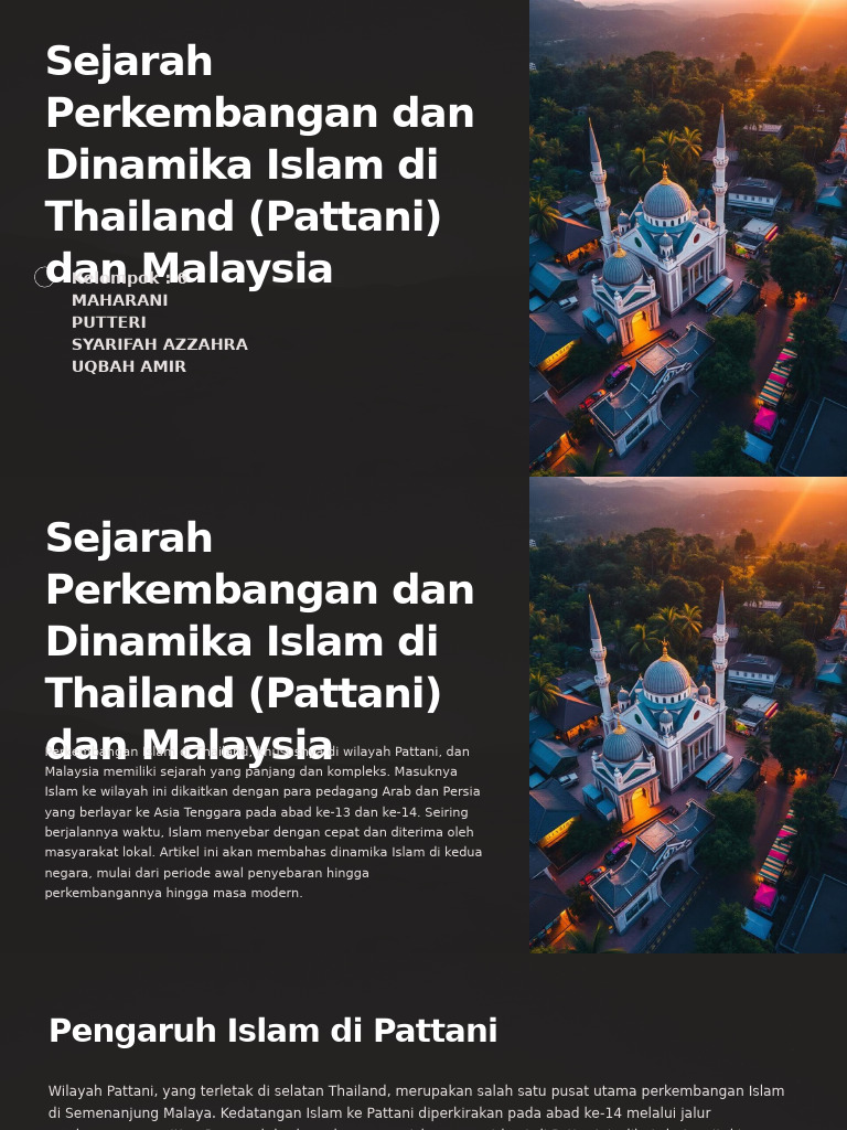 Perkembangan Dan Dinamika Islam Di Thailand Pattani Dan Malaysia | PDF