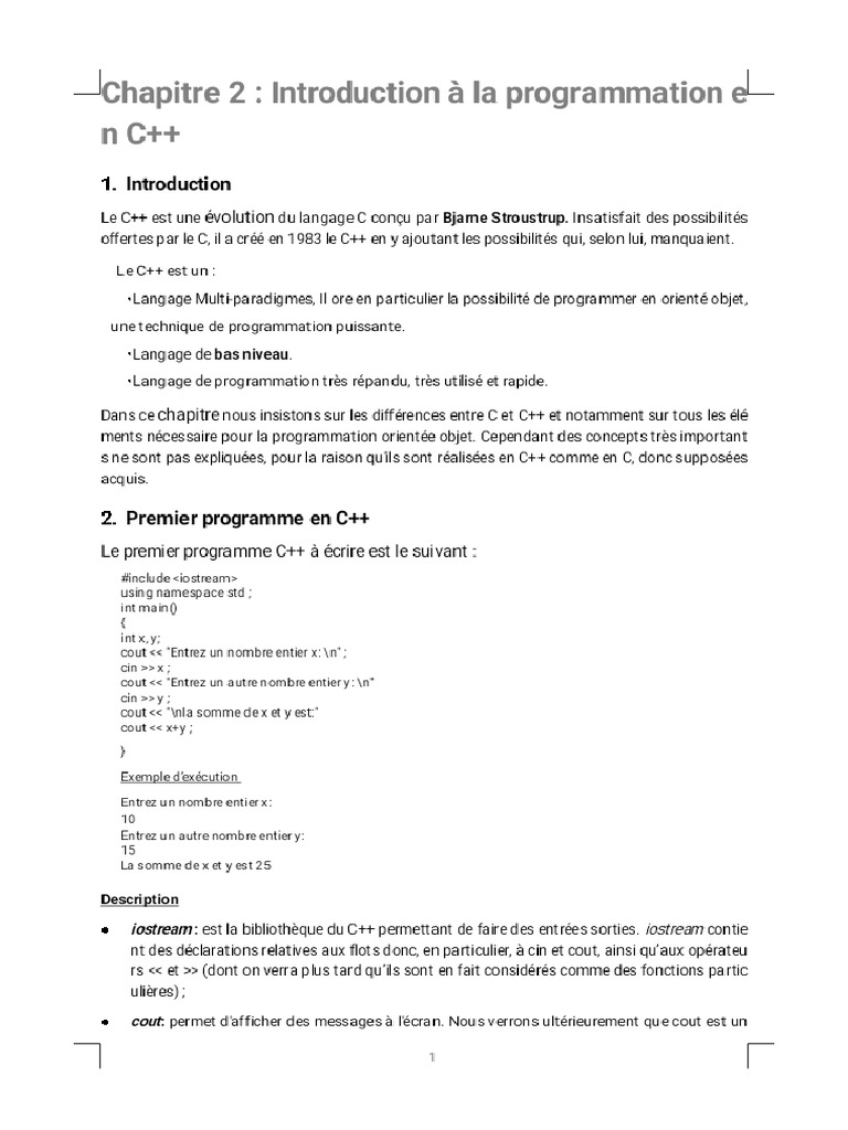 Introduction A La Programmation en C - Phoenix | PDF