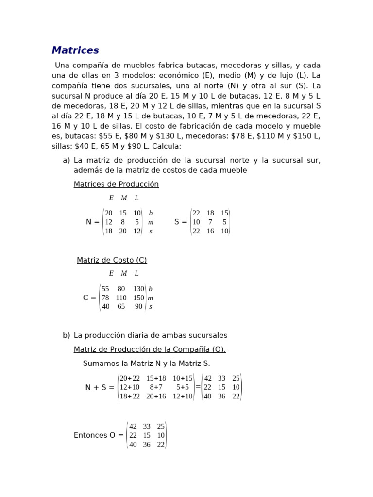 Matrices | PDF | Teoría de la matriz | Álgebra lineal
