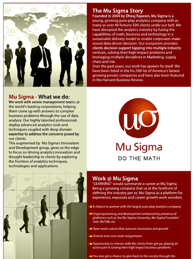 Overview of Mu Sigma Analytics Company | PDF | Business | Finance ...