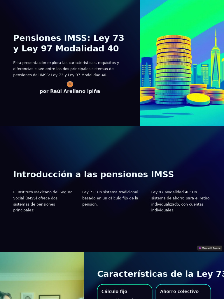 Pensiones IMSS Ley 73 y Ley 97 Modalidad 40 | PDF | Pensión | Ahorro