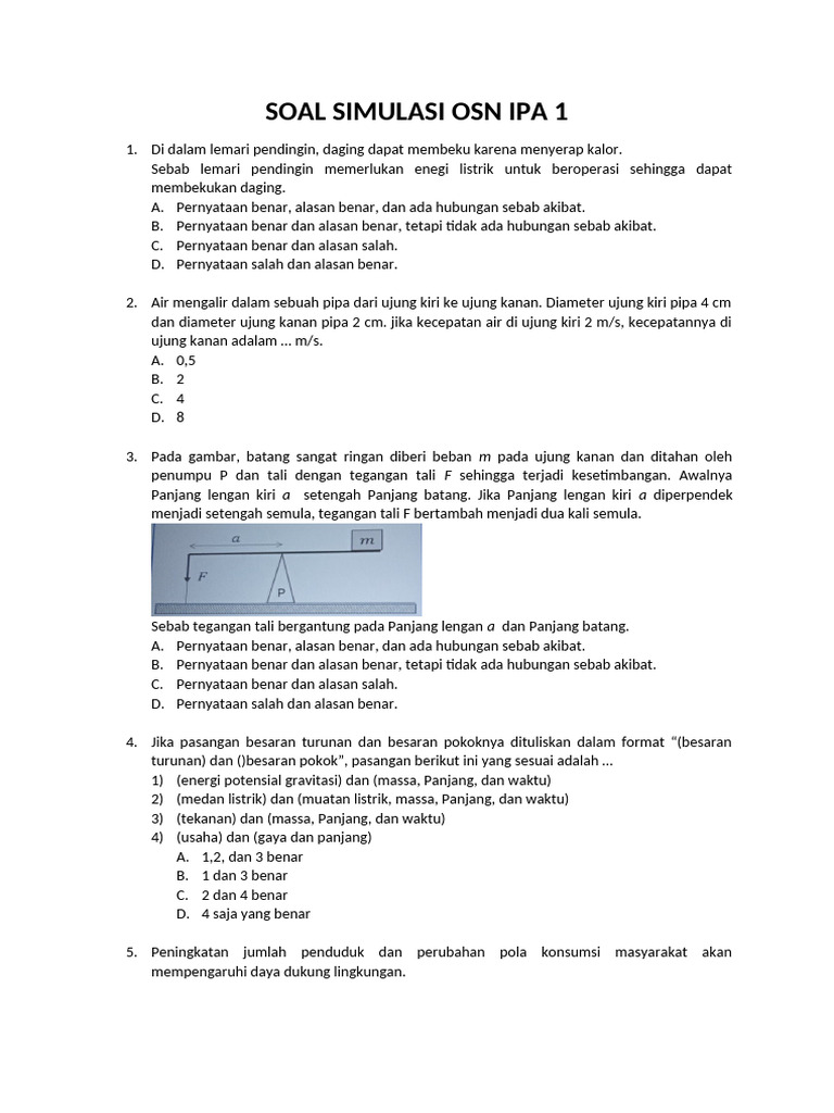 Soal Simulasi Osn | PDF
