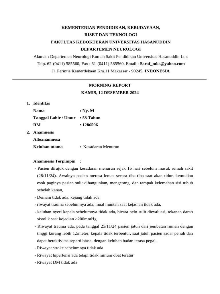 MR Ny, Masita DPJP DR - JT 11 Desember 2024 | PDF