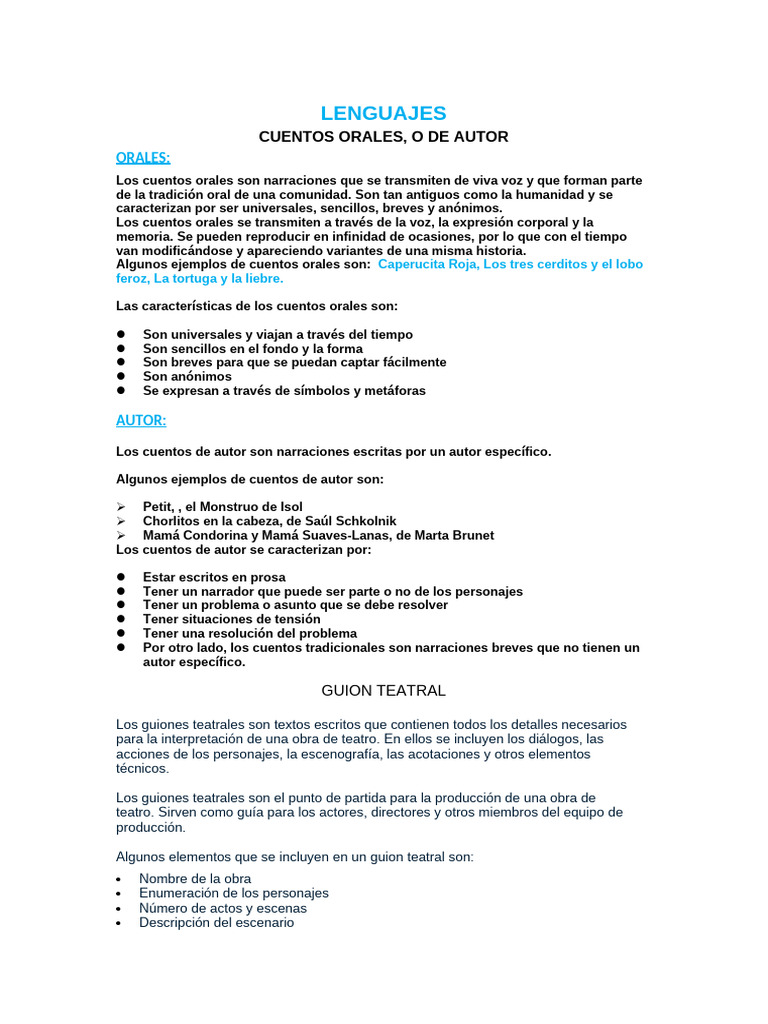 Lengua Jes | PDF | Cuentos | Teatro