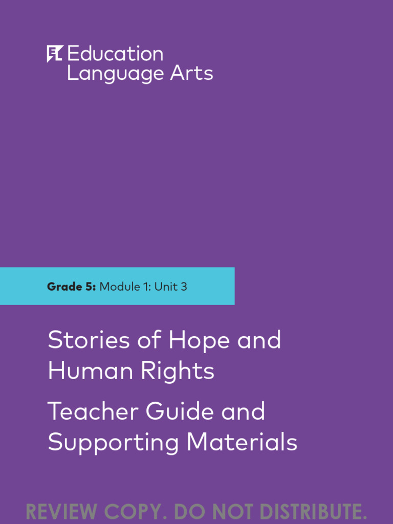 G5_M1_U3_Teacher Guide & Supporting Materials | PDF | Fluency | Curriculum