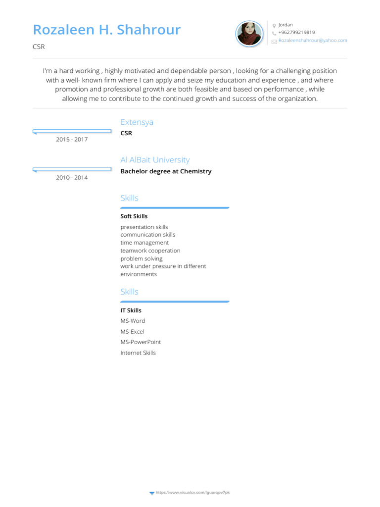 Rozaleen H. Shahrour CV | PDF