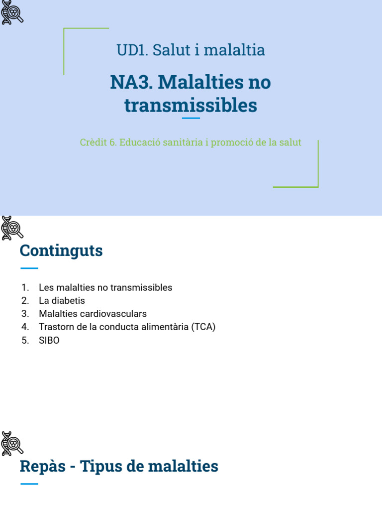 UD1. NA3. Malalties No Transmissibles | PDF