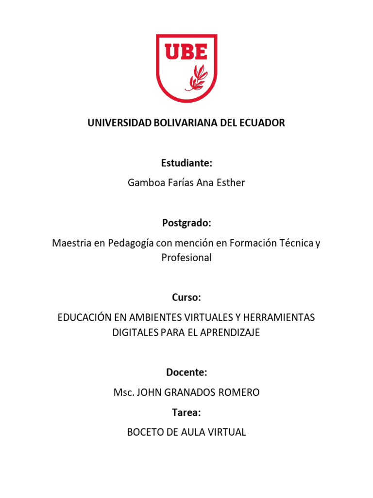 Boceto Aula Virtual Foro | PDF