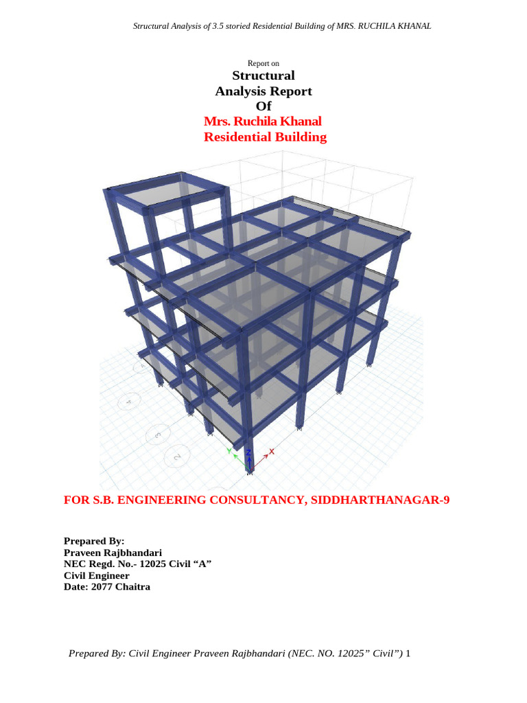Structural Analysis of 3.5-Story Home | PDF | Earthquakes | Beam ...