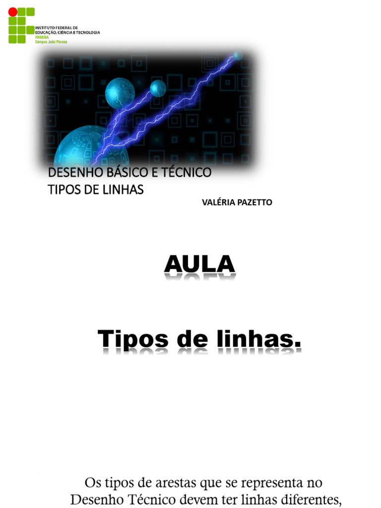 Tipos de Linhas no Desenho Técnico | PDF | Desenho | Desenho técnico