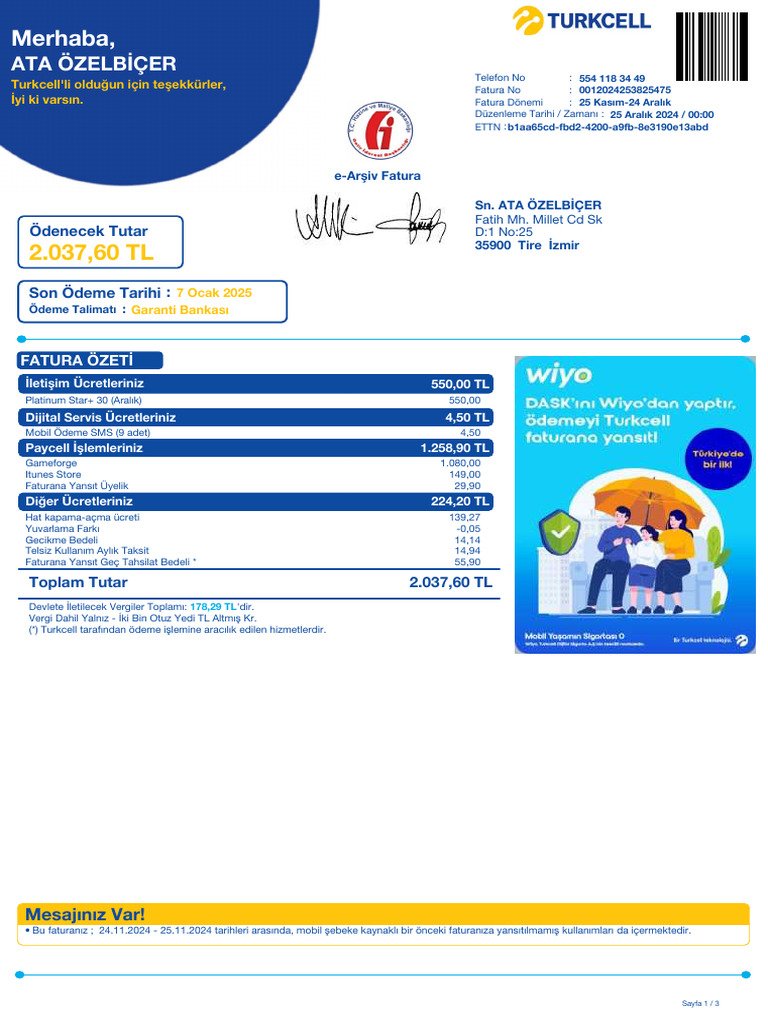 Phone Bill | PDF