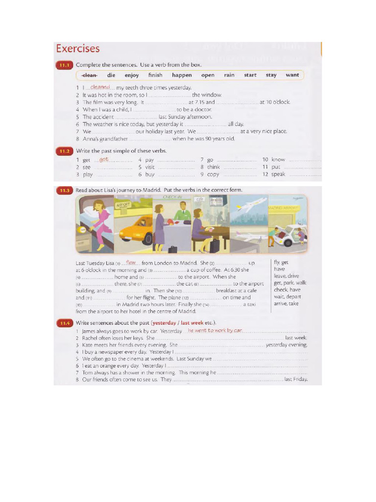 Atividade Simple Past | PDF