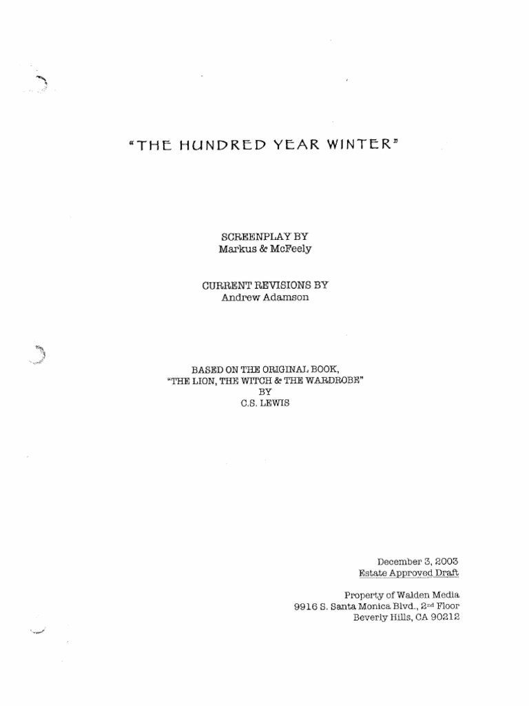 The Chronicles of Narnia Script | PDF