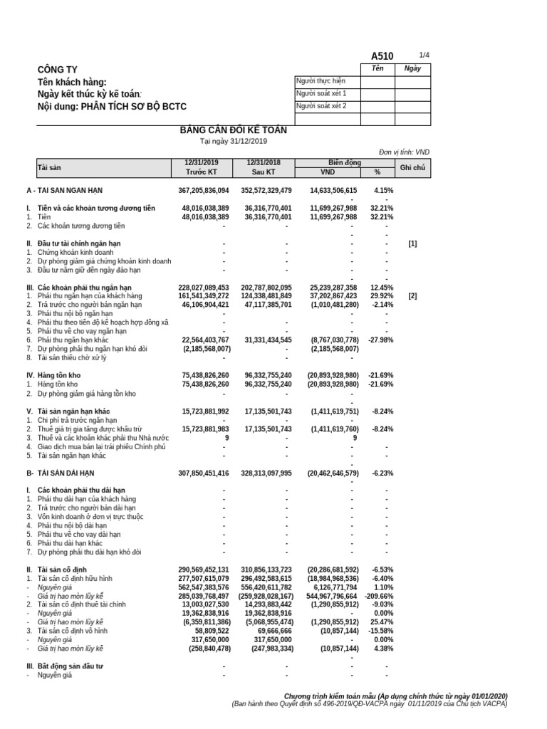 A510 - Phan Tich So Bo BCTC | PDF