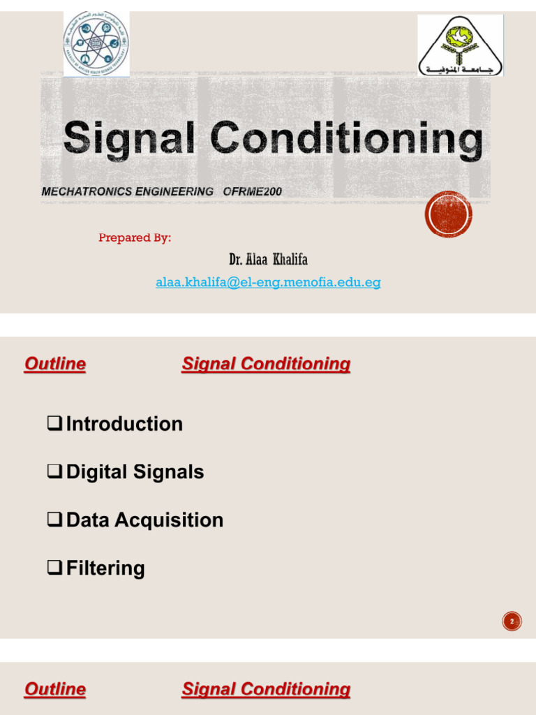 Lec6 Signal Conditioning I (1) | PDF