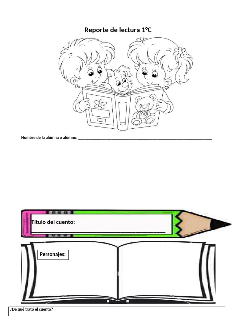 Reporte de Lectura de Cuento 1°C | PDF