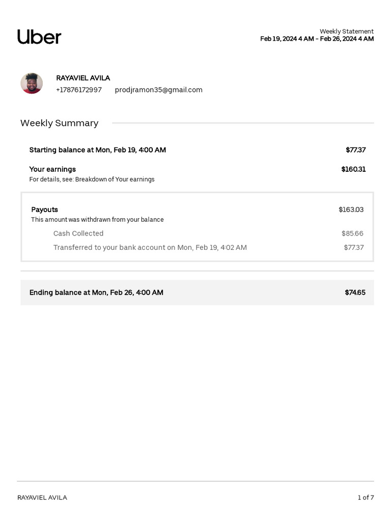 Ganancias Uber Feb 26, 4 - 00 AM | PDF | Financial Services | Banking