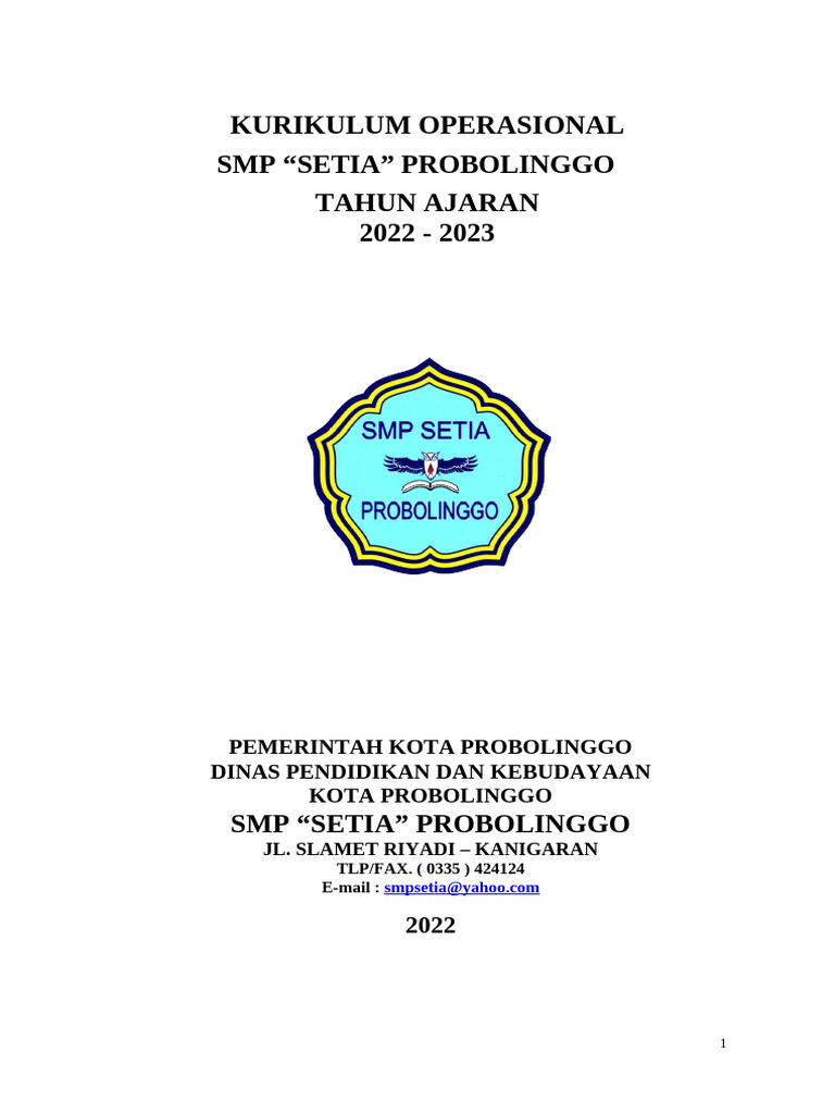 Kurikulum Kosp Kls 7 - Sesuai Instrumen | PDF