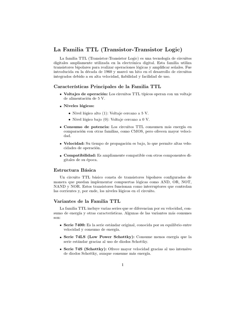TTL | PDF | Informática | Electrónica