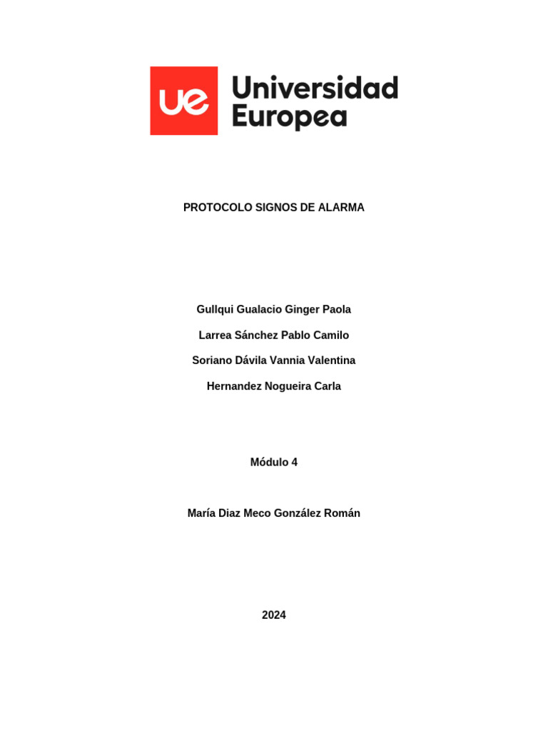 (Protocolo signos de alarma) (1) | PDF | Las emociones | Evaluación