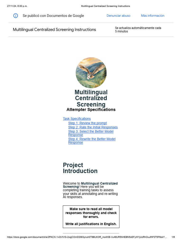 Multilingual Centralized Screening Instructions - PDFD | PDF ...
