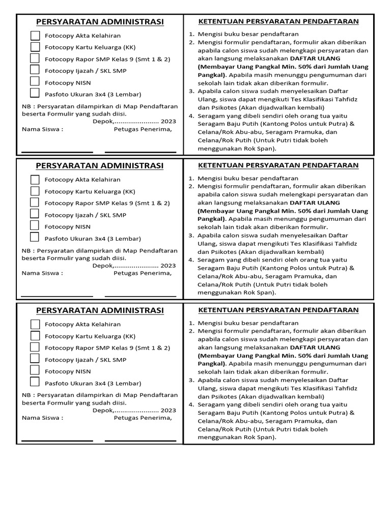 Persyaratan PPDB 2025 | PDF