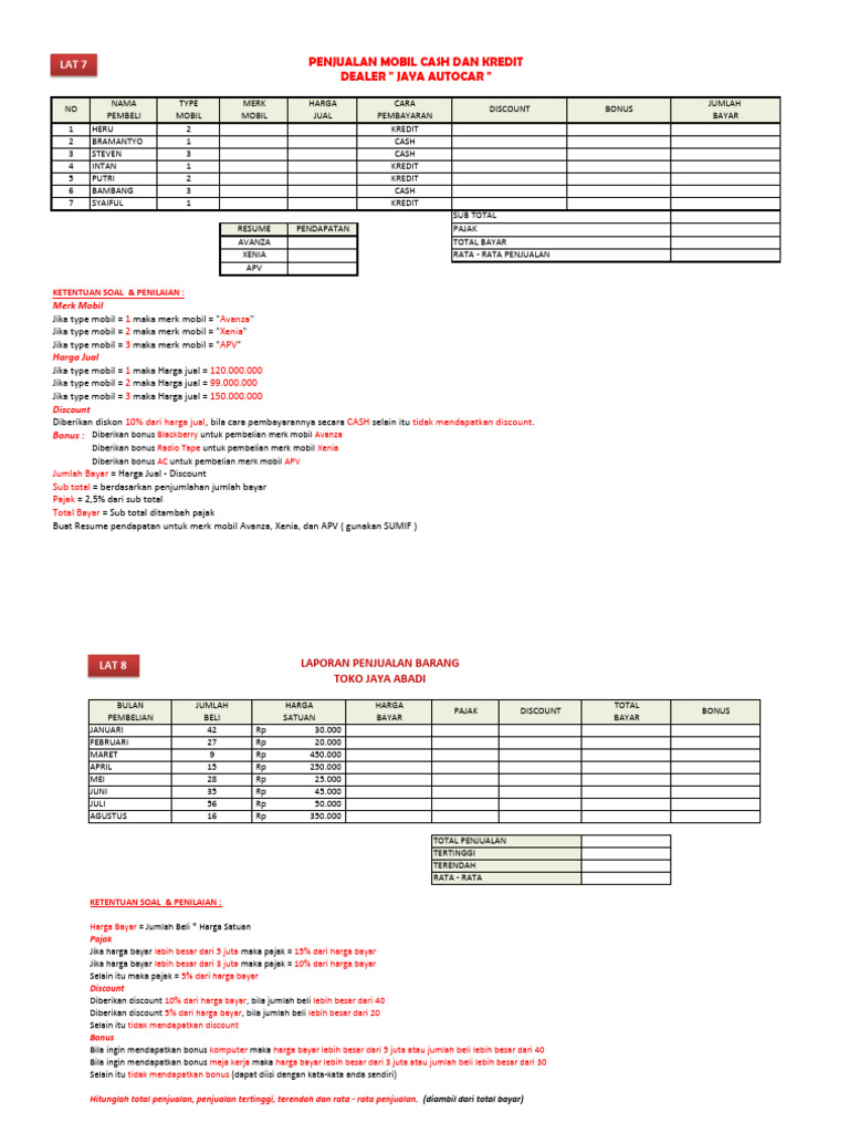 Tugas Excel Lanjutan | PDF
