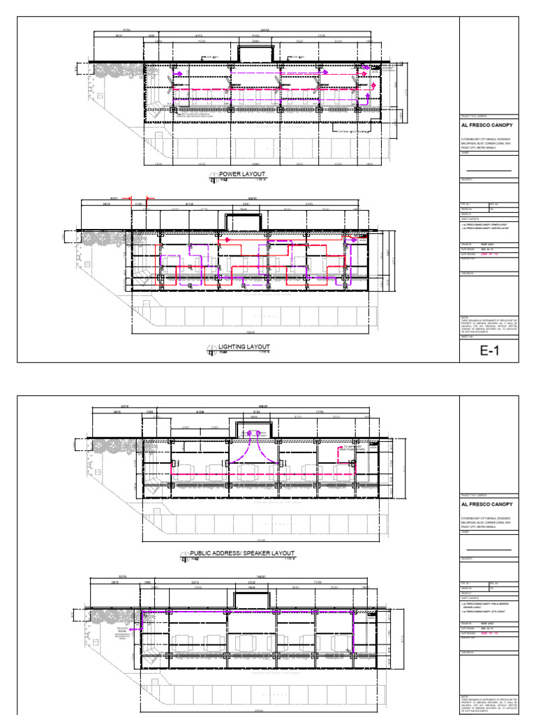 Al Fresco Canopy Electrical Layout | PDF | Building Materials | Wire