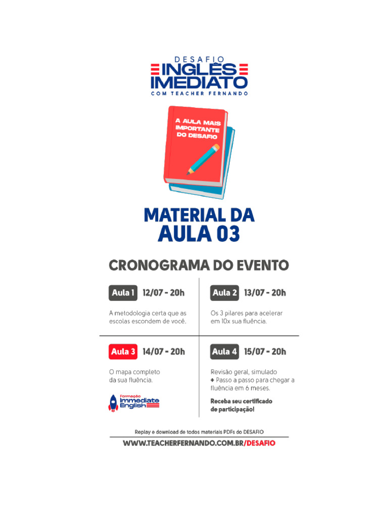 Day #03 - Desafio English Imediato - Answer Key | PDF | Language ...