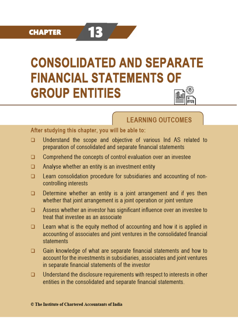 CH13.1 Introduction To Consolidated and Separate Financial Statements | PDF | Financial ...