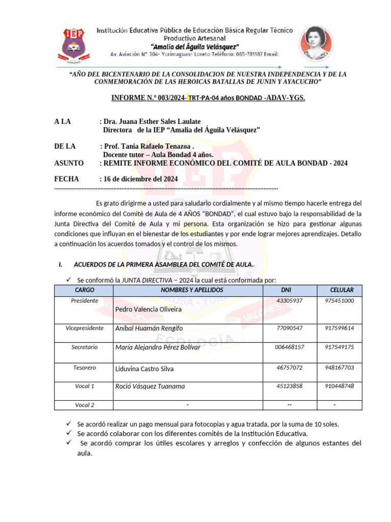 Informe Economico 2024 | PDF | Alimentos