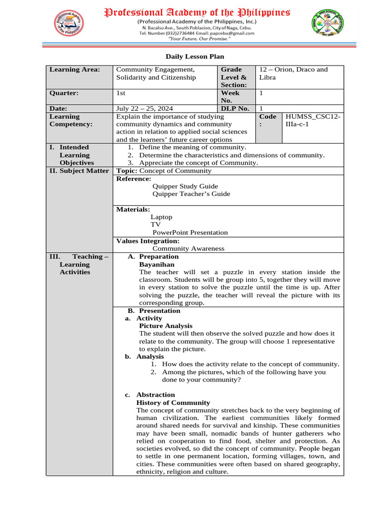 DLP NO. 1 - CSC | PDF | Community