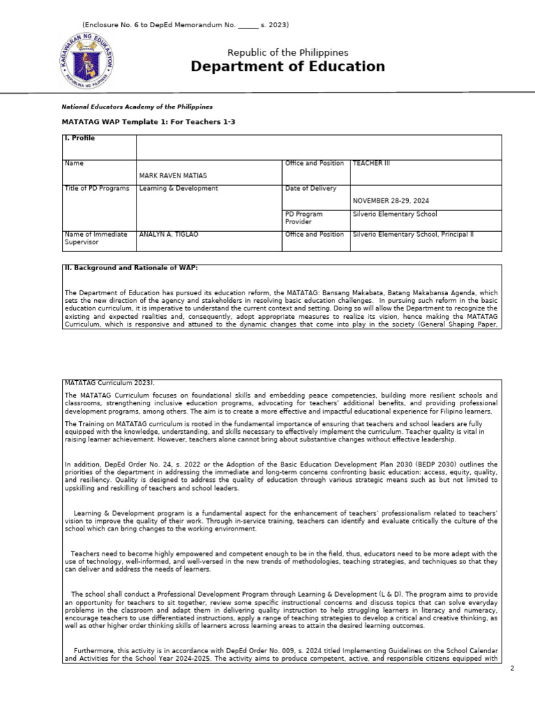 Final - MATATAG WAP Template 1 - For Teachers - SessionNo15 - Leah B ...